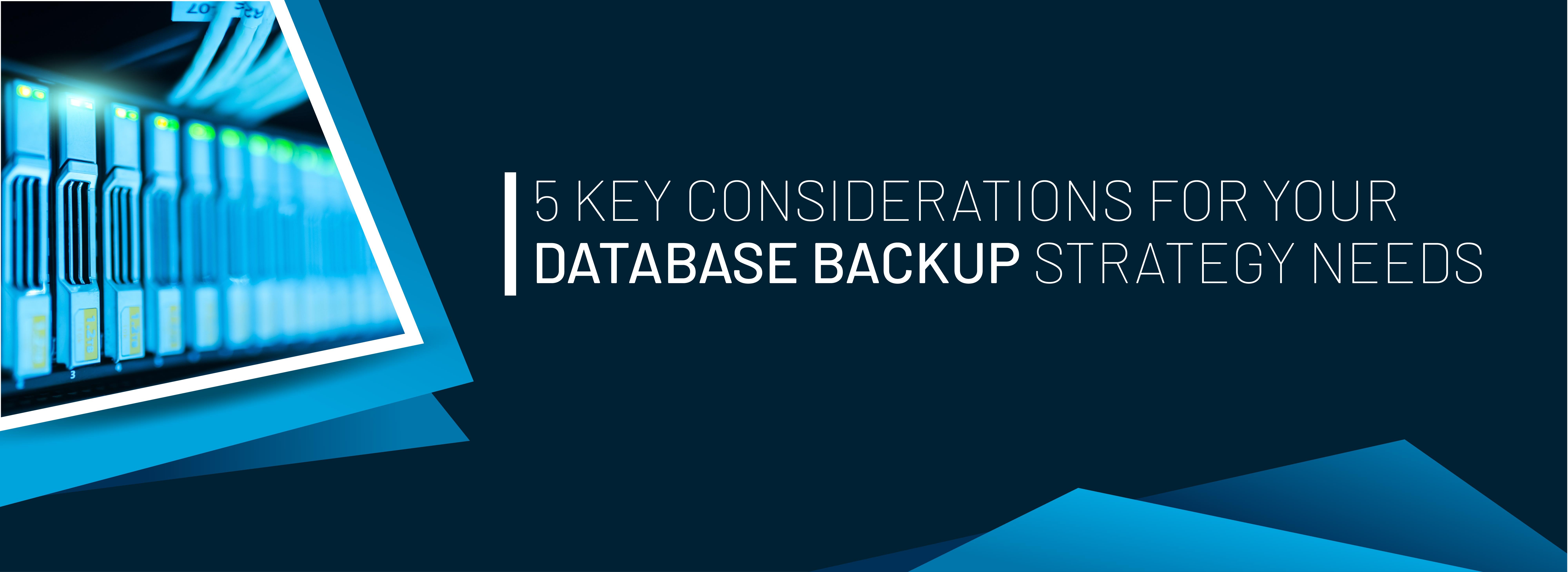 White Paper 5 Key Considerations For Your Database Backup Strategy Needs